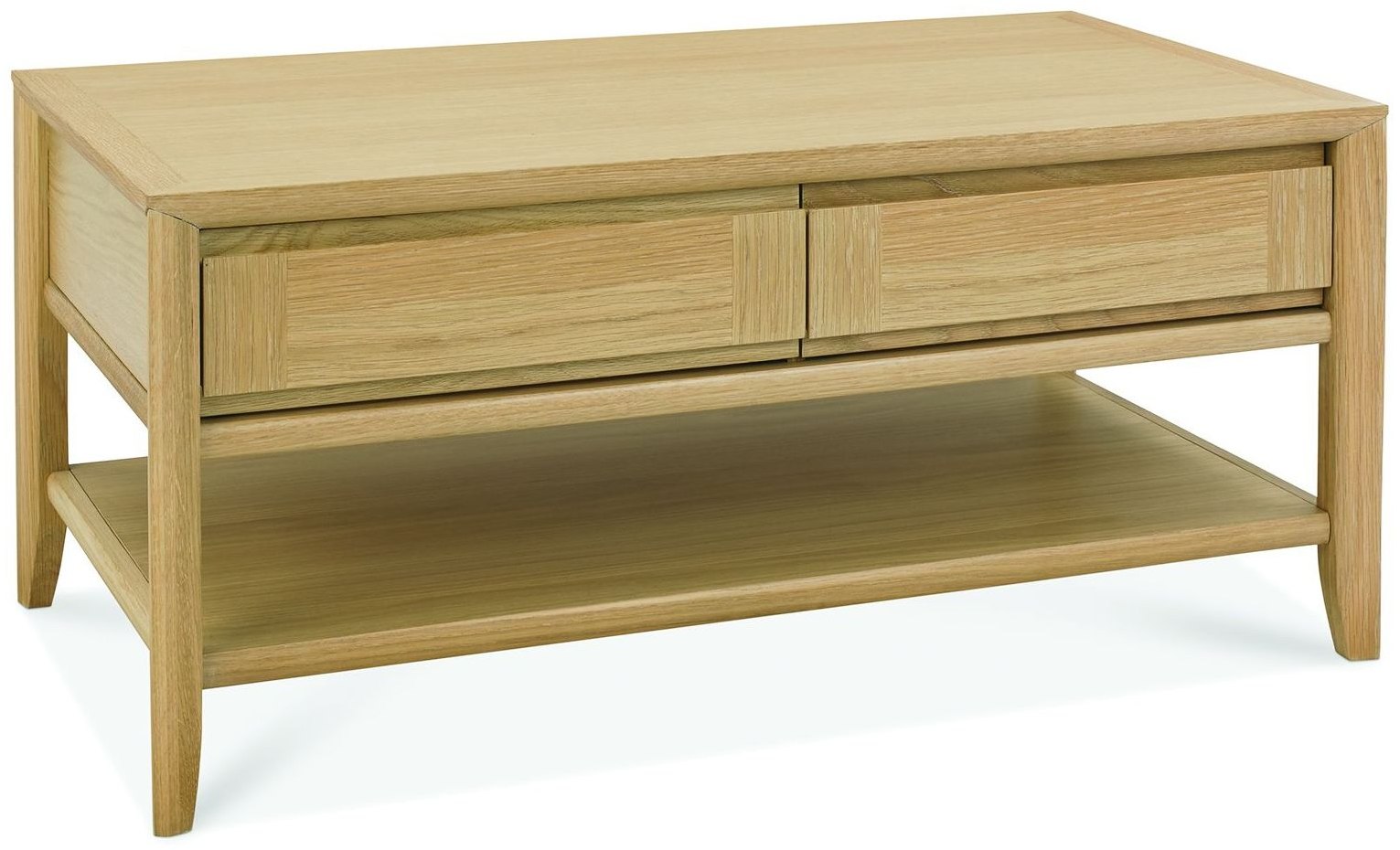 Bergen Oak Coffee Table with Drawer - Belgica Furniture