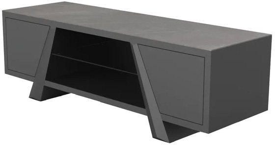 Marlow Matt Grey Ceramic TV Unit - Belgica Furniture