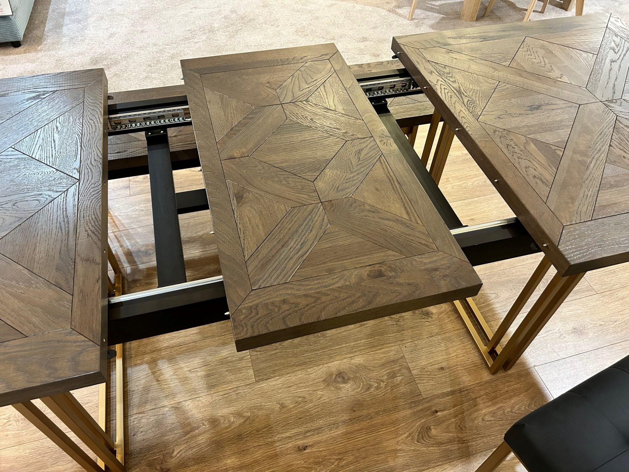 Athens Fumed Oak 6-8 Seater Extending Dining Table by Bentley Designs ...