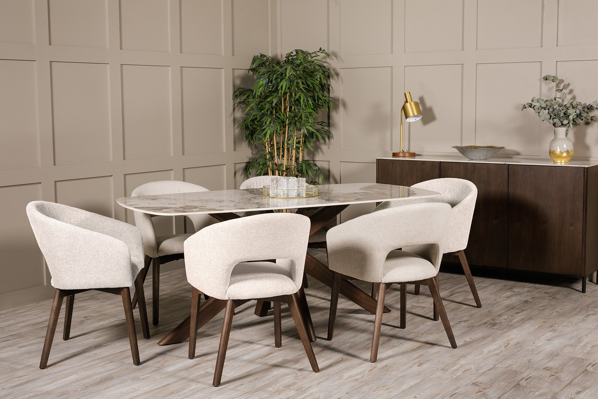 Ariya Dining Chair (Natural) by Vida Living - Belgica Furniture