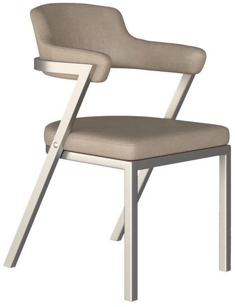Freya Dining Chair by HND (Taupe Faux Leather) - Belgica Furniture