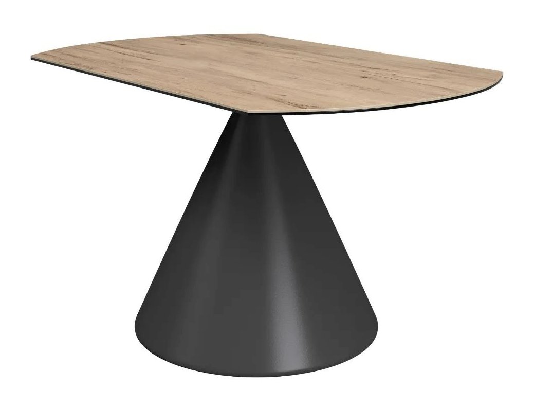 Fernando 85cm-136cm Ceramic Swivel Extending Dining Table (Oak Effect ...