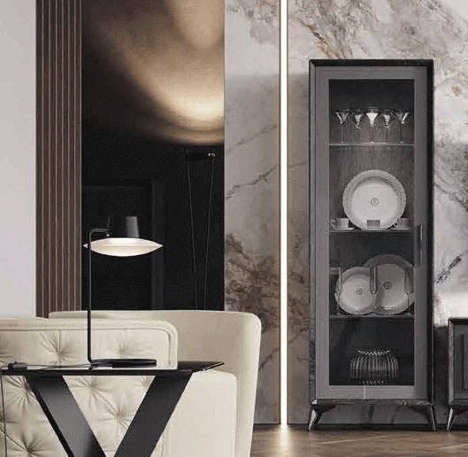 Krystal 1 Door Vitrine by Camel - Belgica Furniture