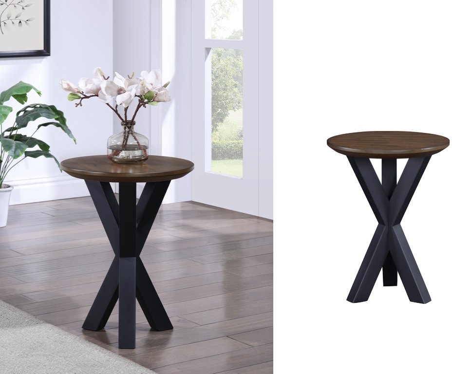 Sierra Round Lamp Table - Belgica Furniture