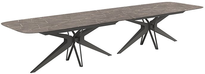 Hexagon Fixed 400cm Dining Table Status - Belgica Furniture