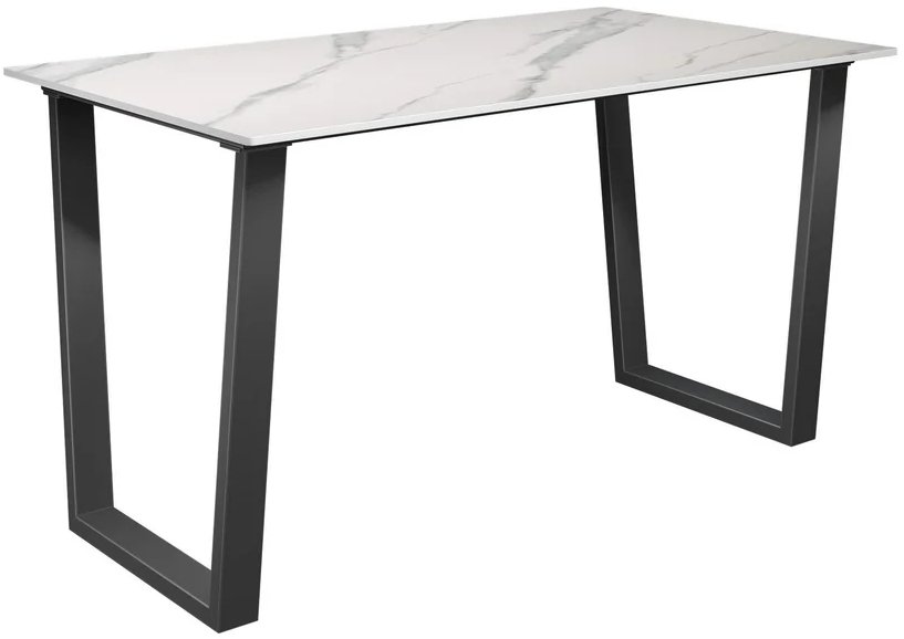 Nino 140 x 80 Matt White Dining Table - Belgica Furniture