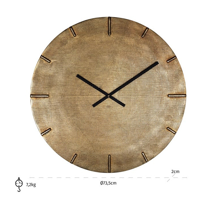 Clock Zane (Gold) - Belgica Furniture