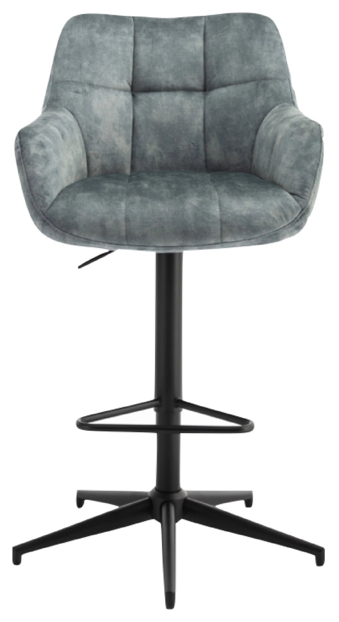 Mila Swivel Gas Lift Bar Stool - Blue - Belgica Furniture