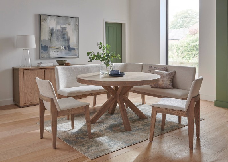Falco Corner Bench Choice of 2 Colours by Vida Living Belgica Furniture